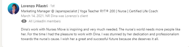 REFERENCES & FEEDBACK – Nurses Move